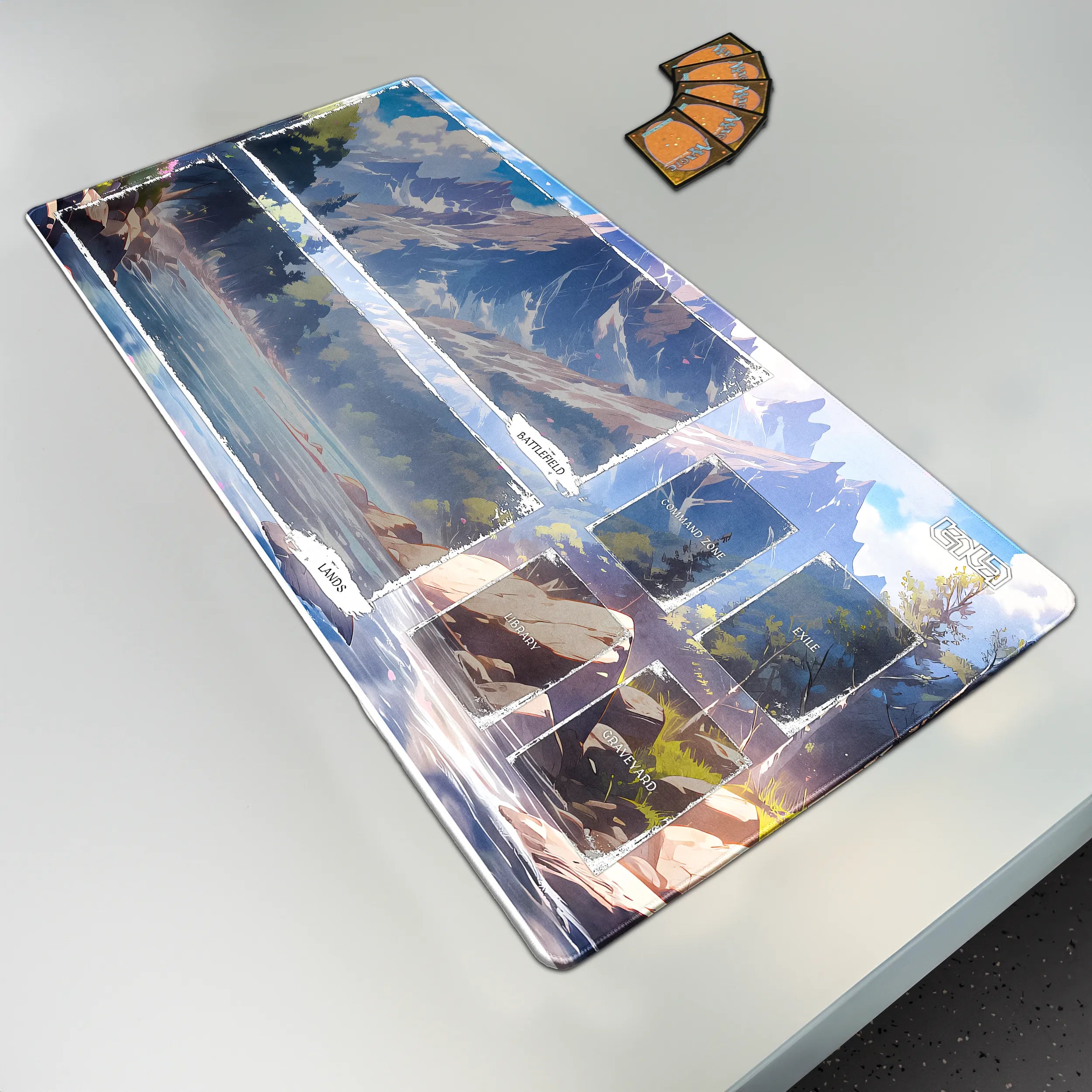 TCG Mat Magic The Gathering Mountain River – Tilt